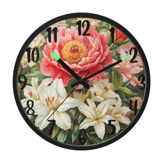 RMDQTR 12 Inch Sound-Activated LED Night Light Wall Clock Silent Sweep ...