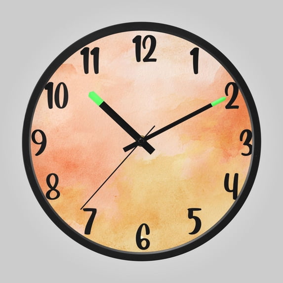 RMDQTR 12 Inch Sound-Activated LED Night Light Wall Clock Silent Sweep ...