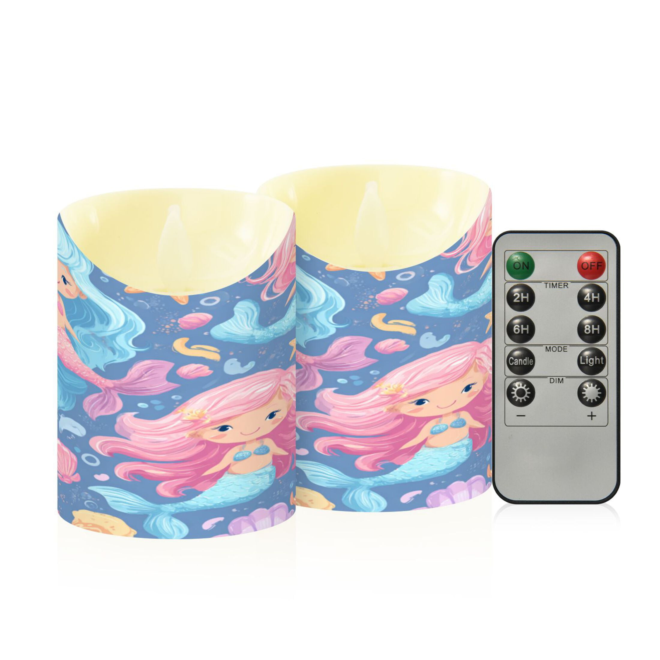 RMDQTR 2PCS Tapered Flickering Flame Candle Lamp LED Simulated Candle ...