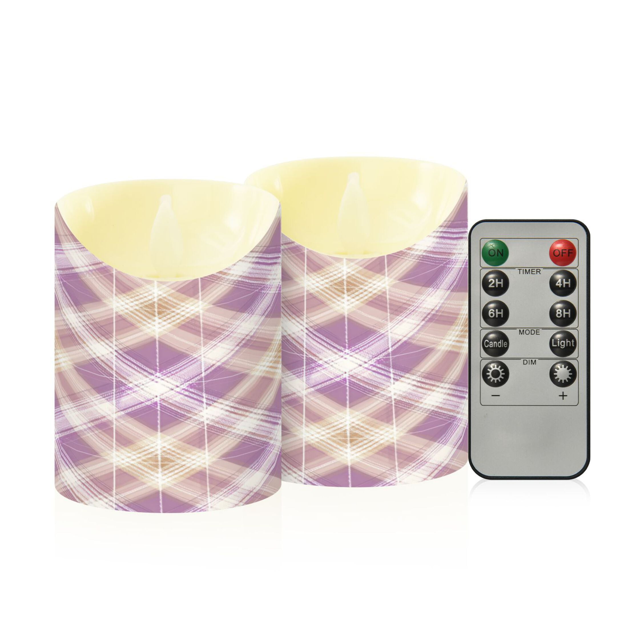 RMDQTR 2PCS Tapered Flickering Flame Candle Lamp LED Simulated Candle ...