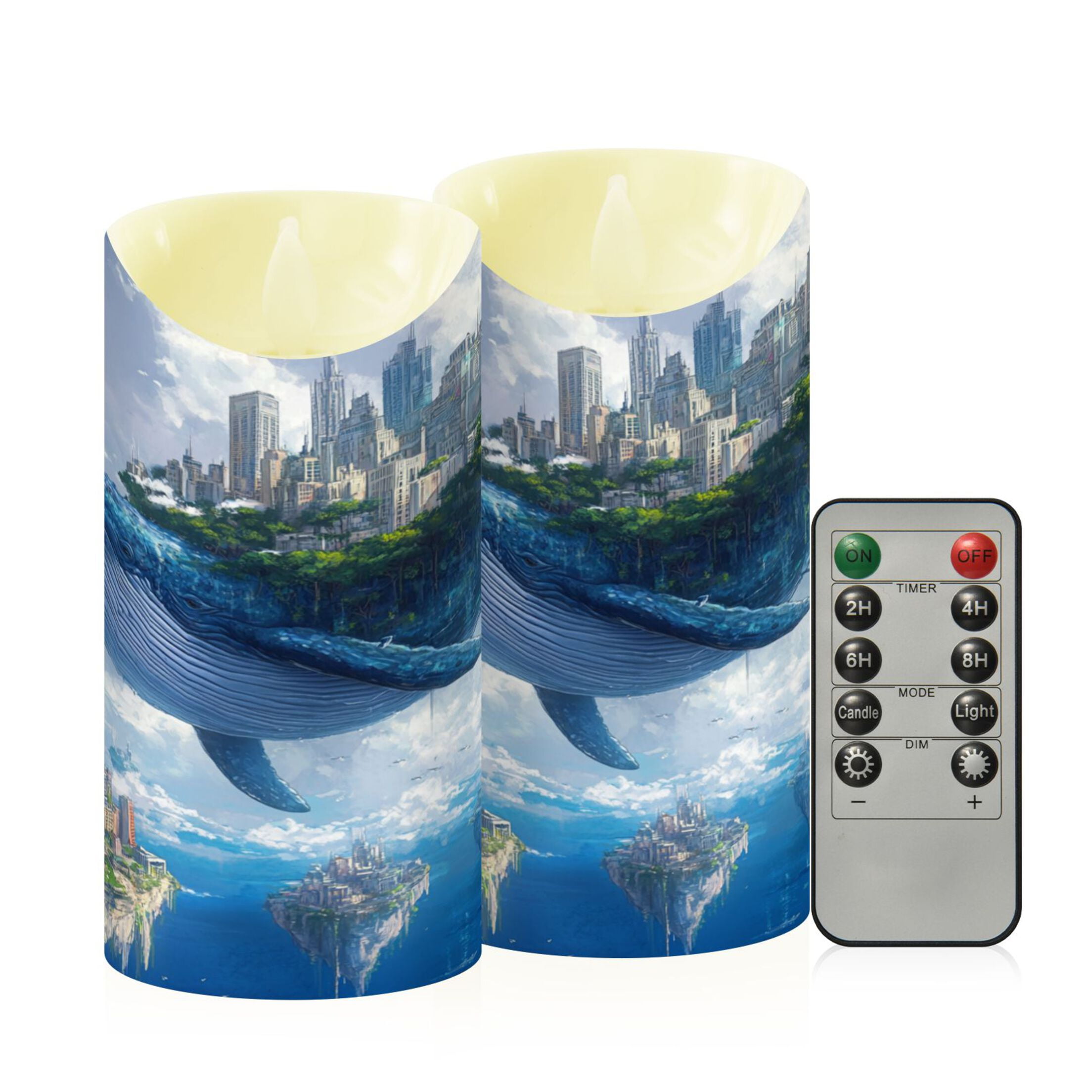 RMDQTR 2PCS Tapered Flickering Flame Candle Lamp LED Simulated Candle ...