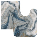 RMDQTR 2PCs Bathroom Rugs Set Plush Toilet Base Mat 16" × 24" Bath Mat ...