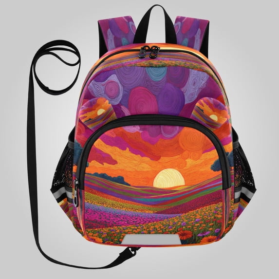 RMDQTR Adorable Ear-Print Backpack with Reflective Strip and Anti-Lost ...