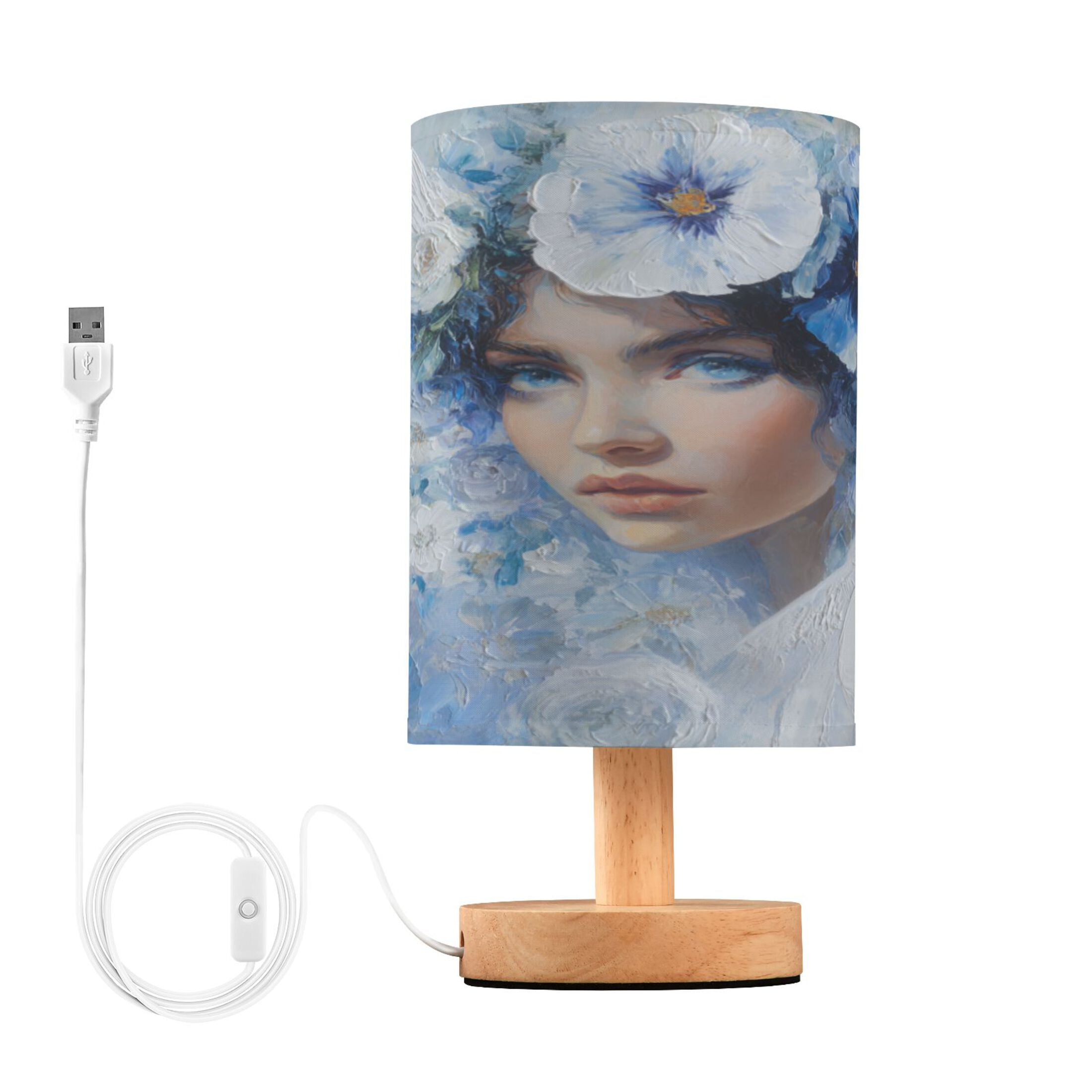RMDQTR LED Push-Button Switch Warm-Tone Desk Lamp Plug-and-Play No ...
