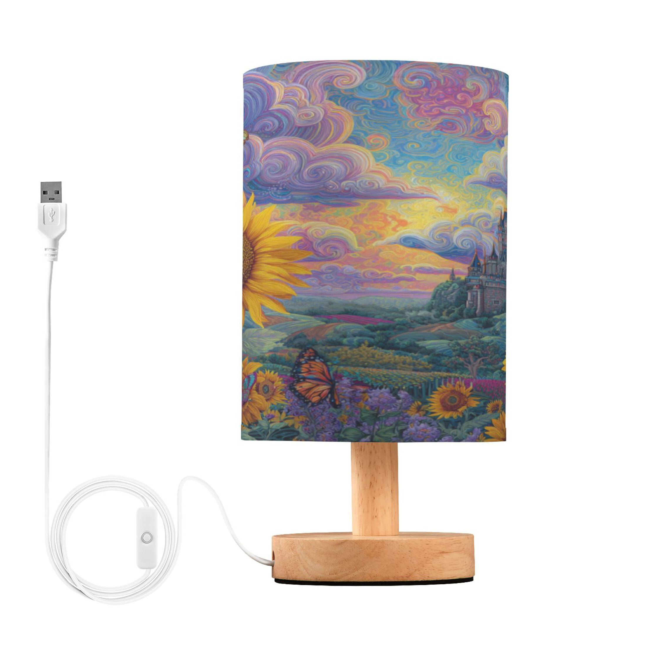 RMDQTR LED Push-Button Switch Warm-Tone Desk Lamp Plug-and-Play No ...