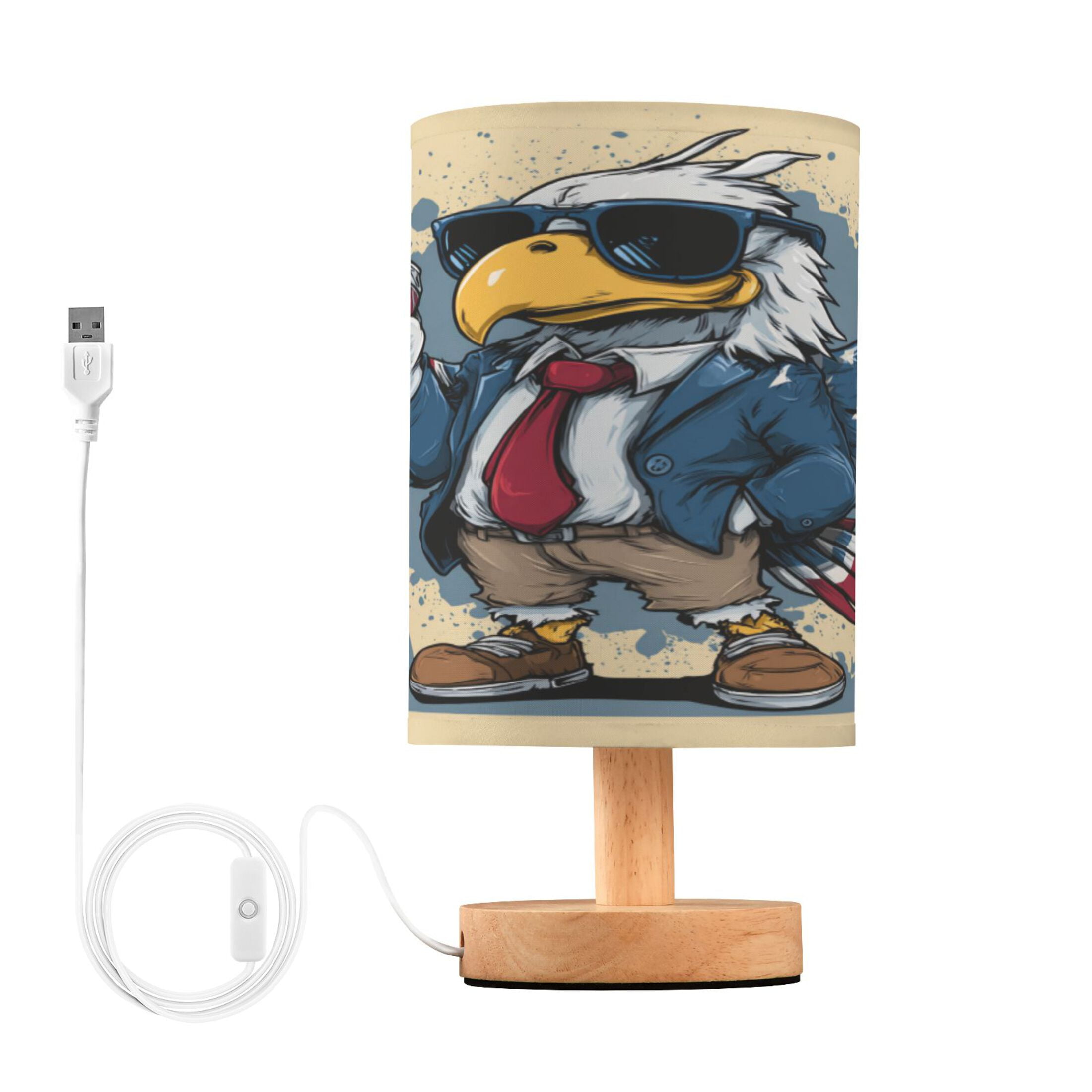 RMDQTR LED Push-Button Switch Warm-Tone Desk Lamp Plug-and-Play No ...