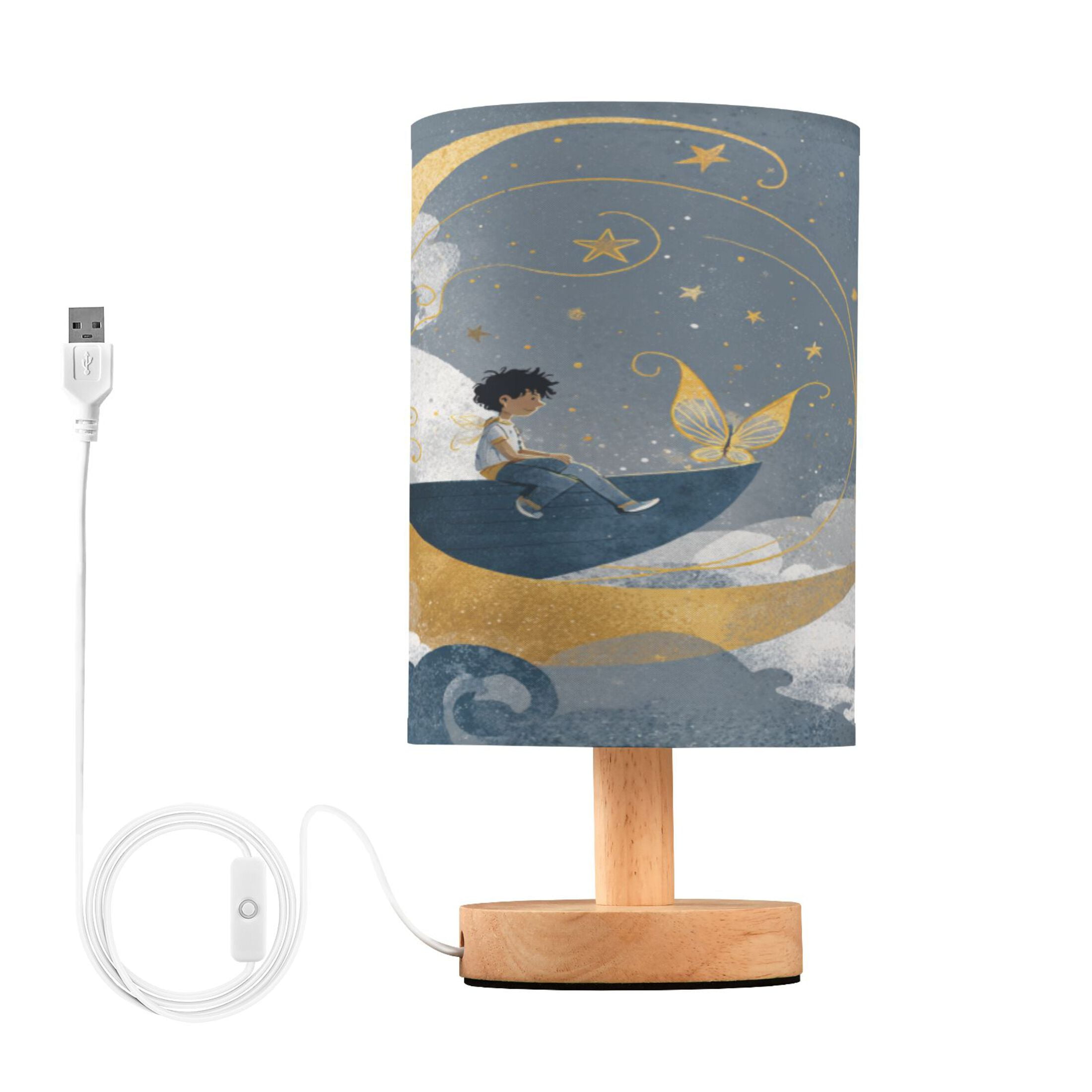 RMDQTR LED Push-Button Switch Warm-Tone Desk Lamp Plug-and-Play No ...