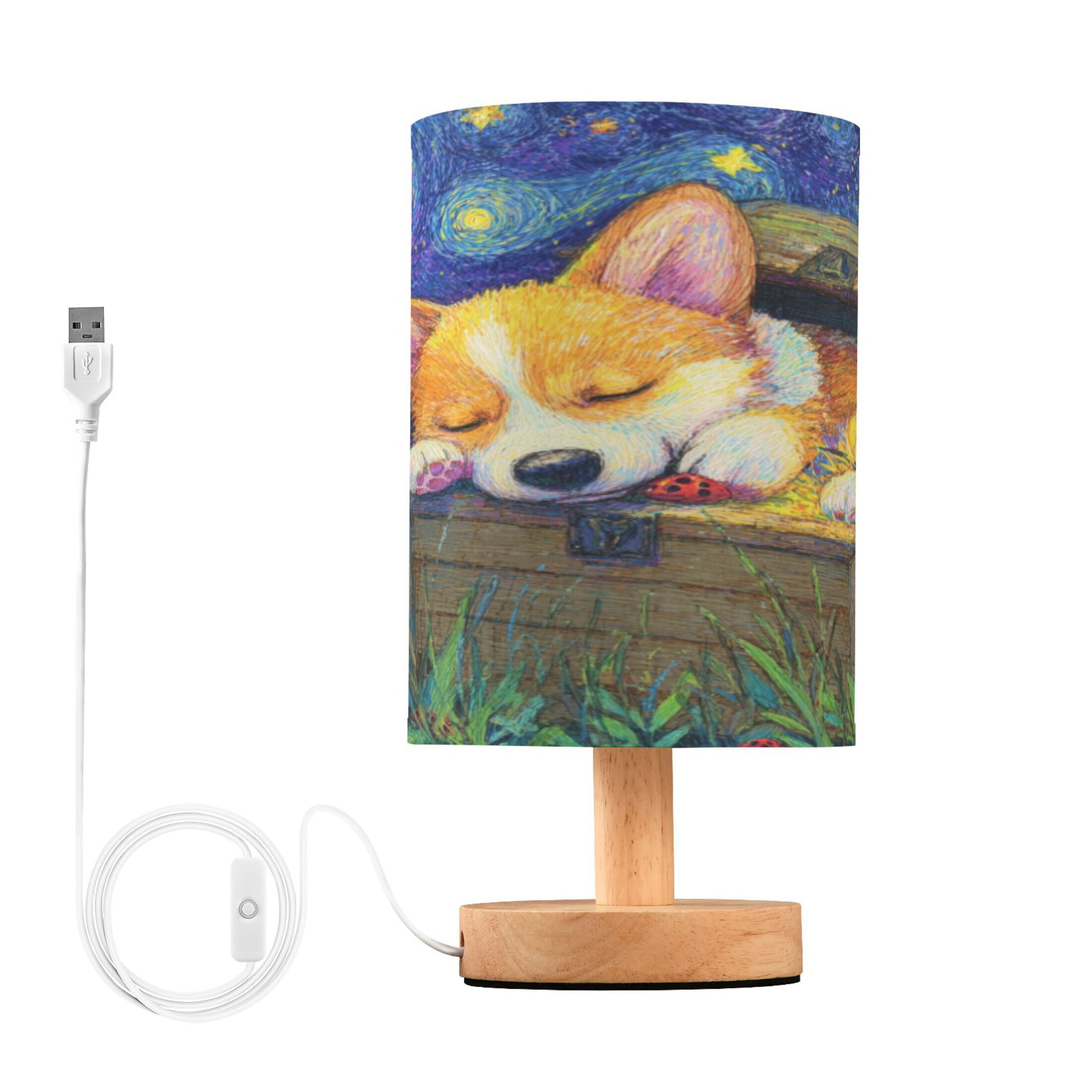 RMDQTR LED Push-Button Switch Warm-Tone Desk Lamp Plug-and-Play No ...