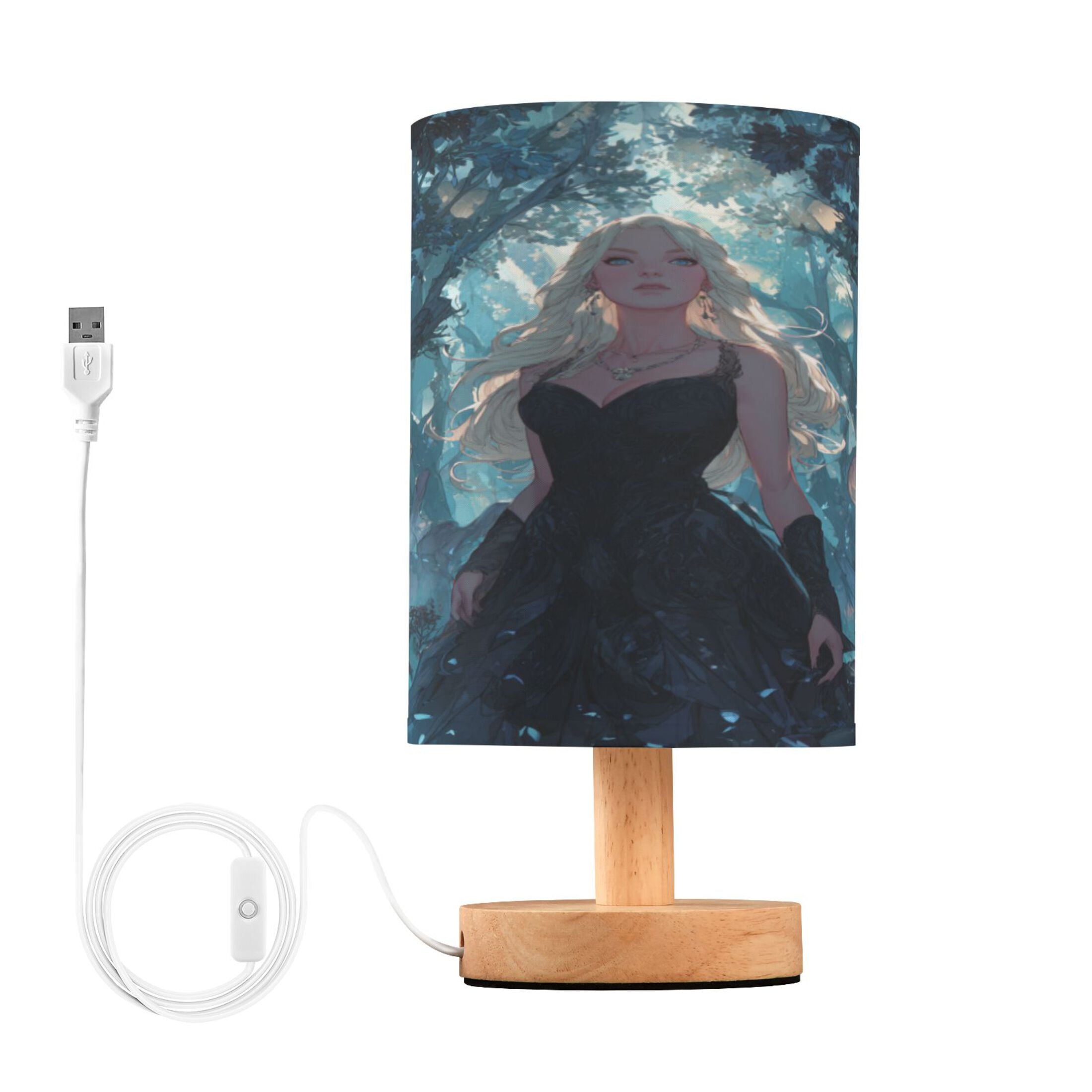 RMDQTR LED Push-Button Switch Warm-Tone Desk Lamp Plug-and-Play No ...