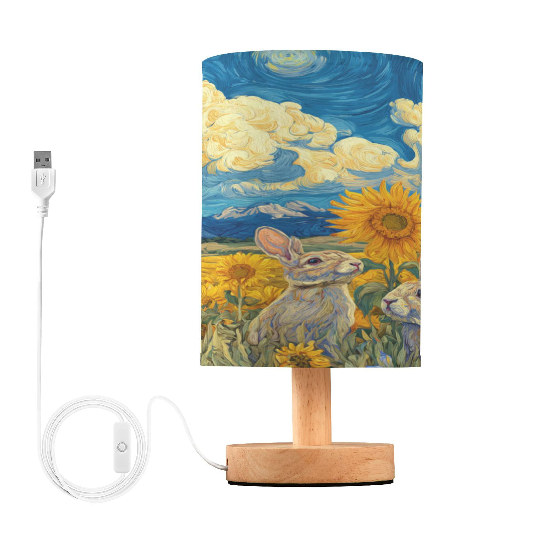 RMDQTR LED Push-Button Switch Warm-Tone Desk Lamp Plug-and-Play No ...