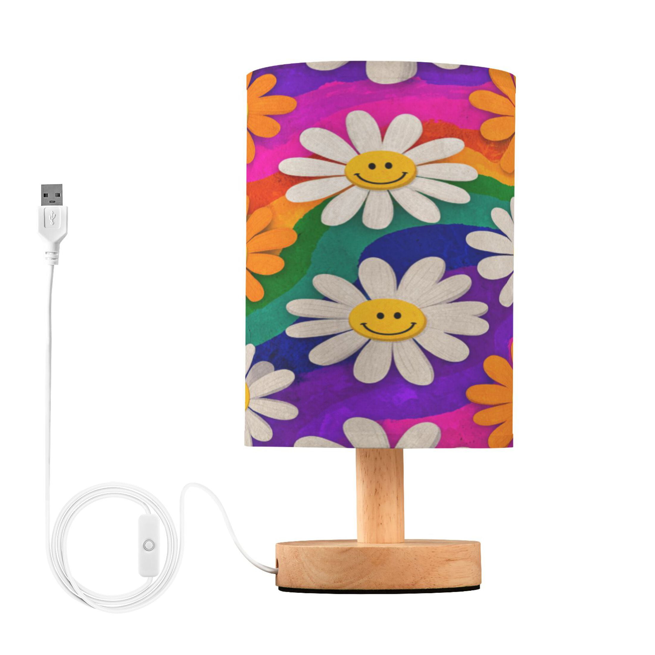 RMDQTR LED Push-Button Switch Warm-Tone Desk Lamp Plug-and-Play No ...