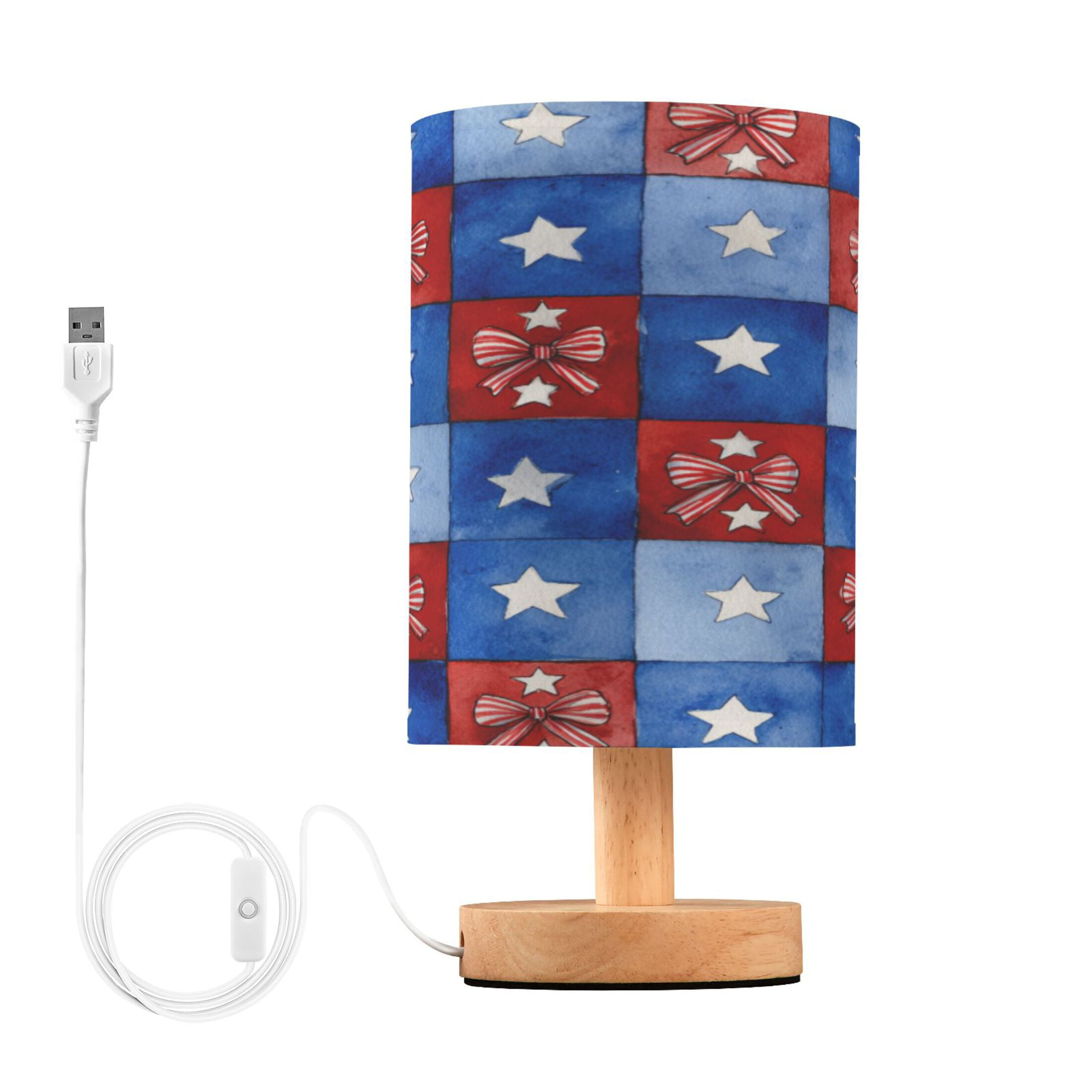 RMDQTR LED Push-Button Switch Warm-Tone Desk Lamp Plug-and-Play No ...