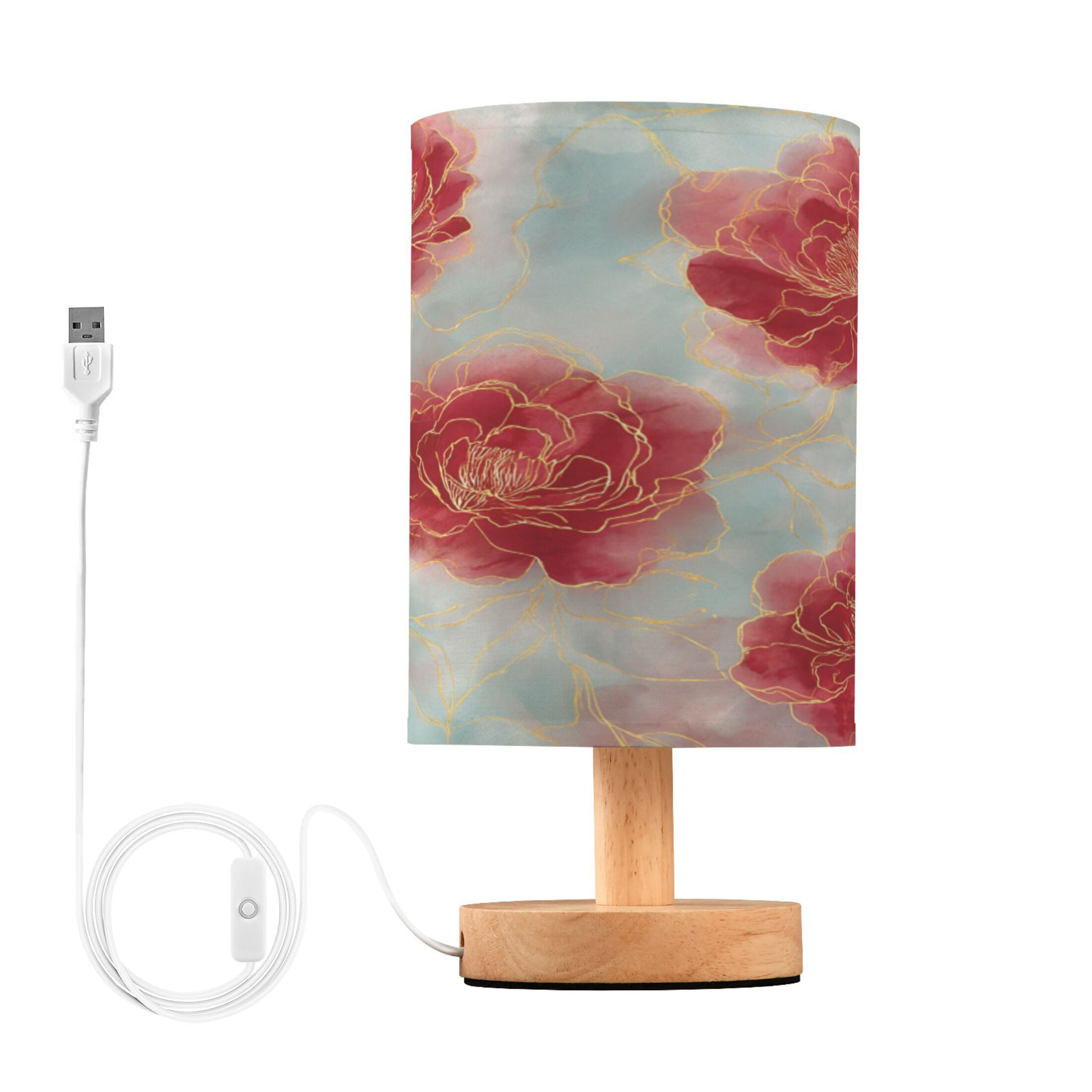 RMDQTR LED Push-Button Switch Warm-Tone Desk Lamp Plug-and-Play No ...
