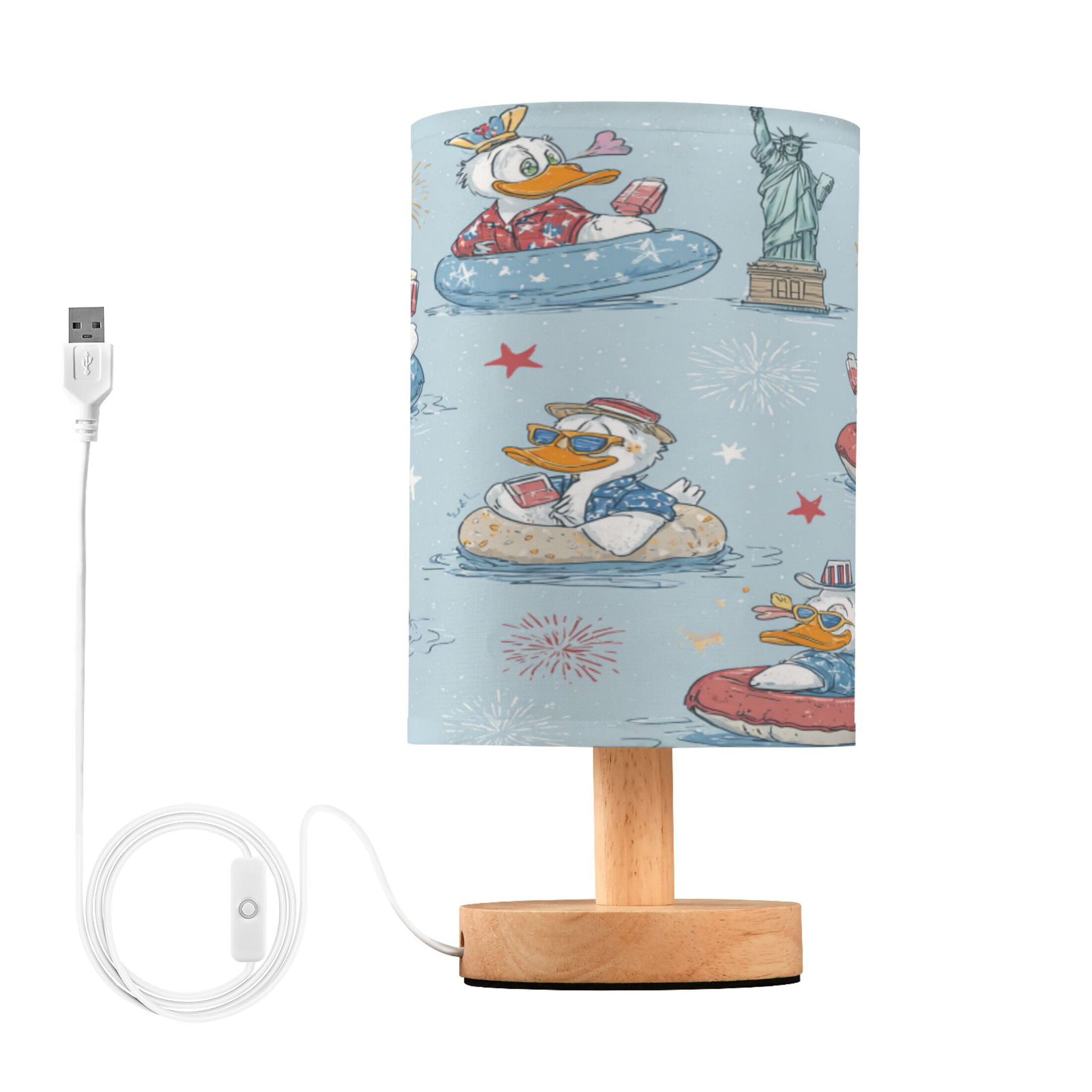 RMDQTR LED Push-Button Switch Warm-Tone Desk Lamp Plug-and-Play No ...