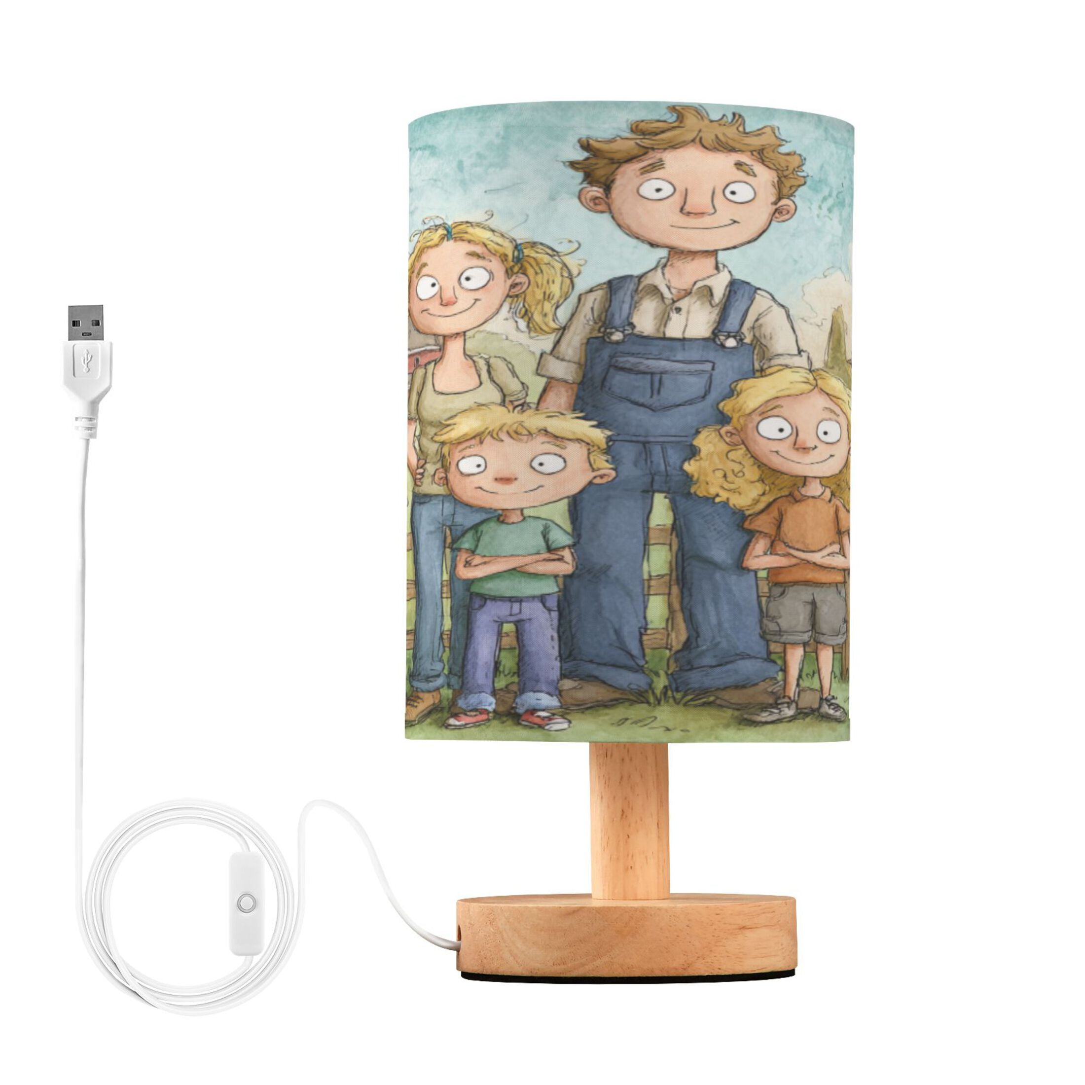 RMDQTR LED Push-Button Switch Warm-Tone Desk Lamp Plug-and-Play No ...