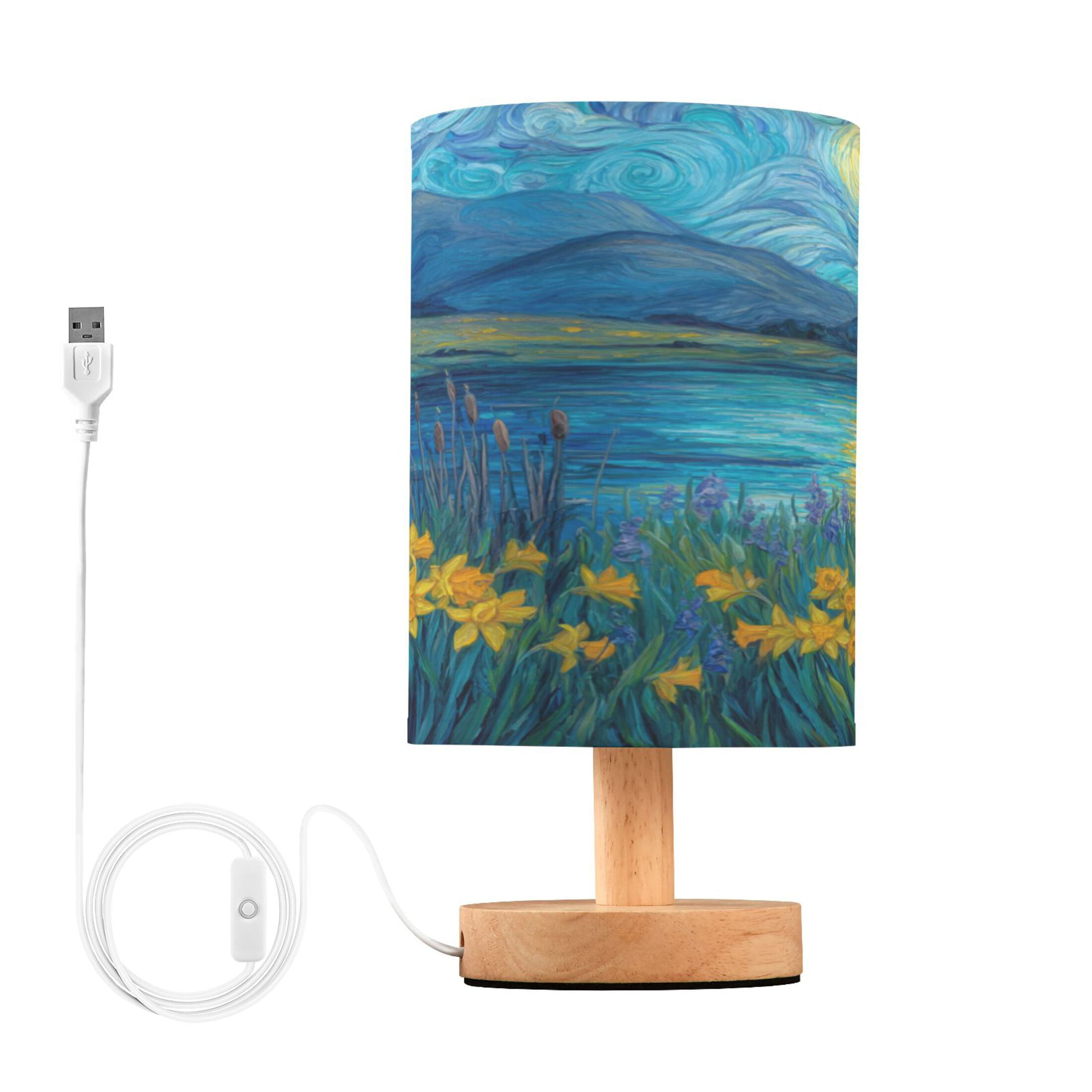 RMDQTR LED Push-Button Switch Warm-Tone Desk Lamp Plug-and-Play No ...
