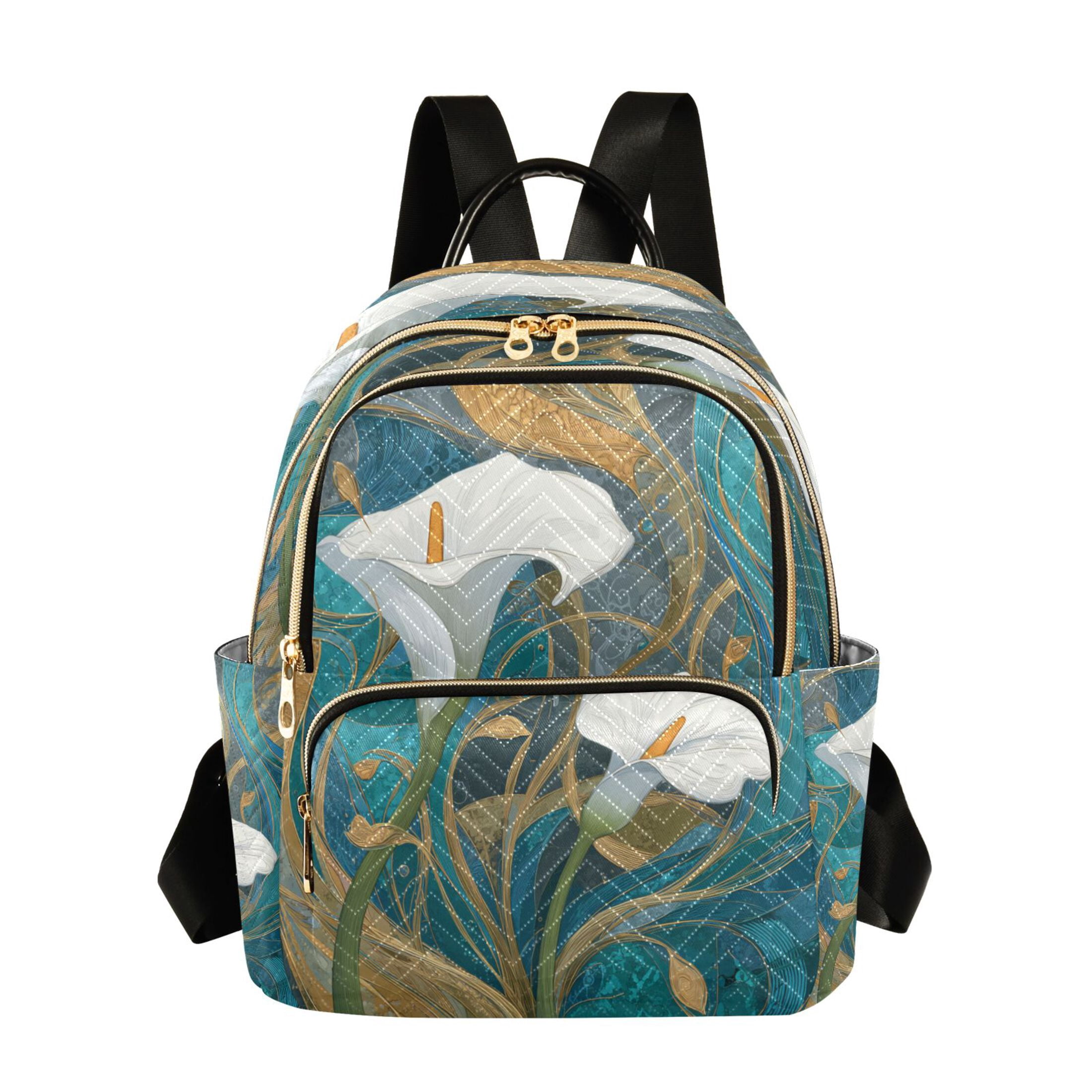 RMDQTR Quilted Backpack Lightweight Casual Daypack with Multi Zipper ...