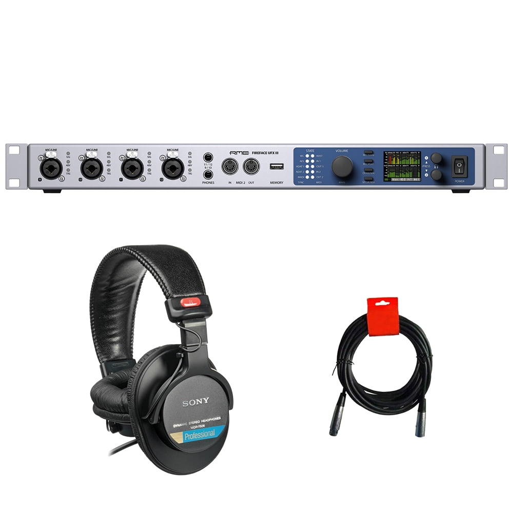 RME Fireface UFX III 188-Channel Audio Interface with USB 3.0 Bundle ...