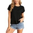 RMGVDSD Casual T Shirts For Women Crew Neck Short Sleeve Summer Solid ...