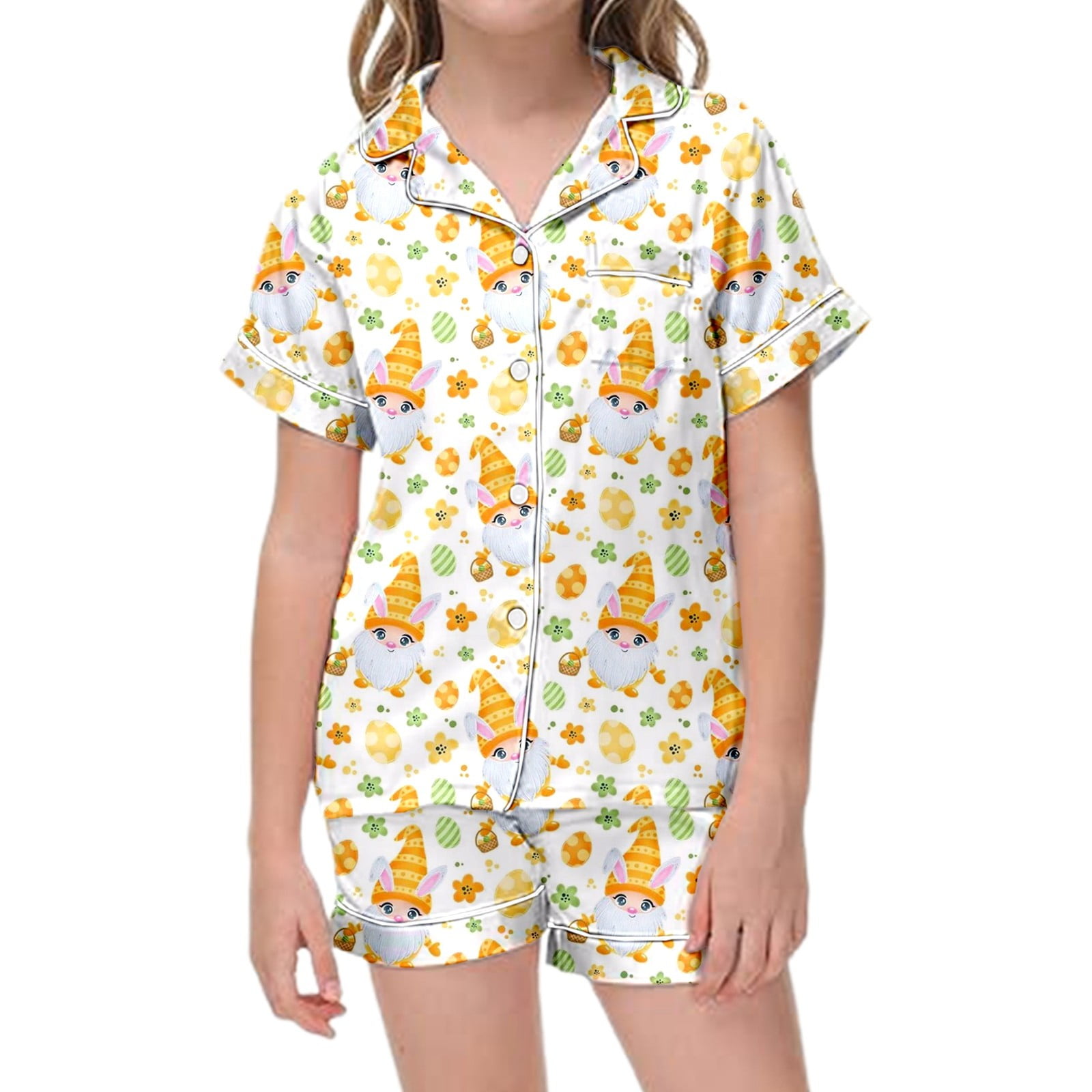 RMGVDSD Cute Girls Pajamas Sleepwear Easter 2 Piece Pajama Sets For ...