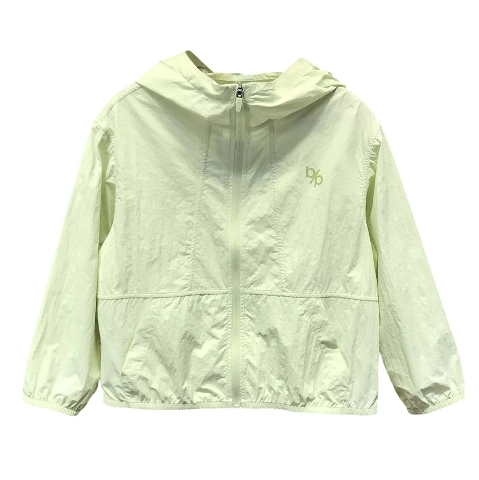 RMGVDSD Girls Lightweight Hooded Jacket Kids Active Zipper Sun Protection Jacket Boys Girls ...