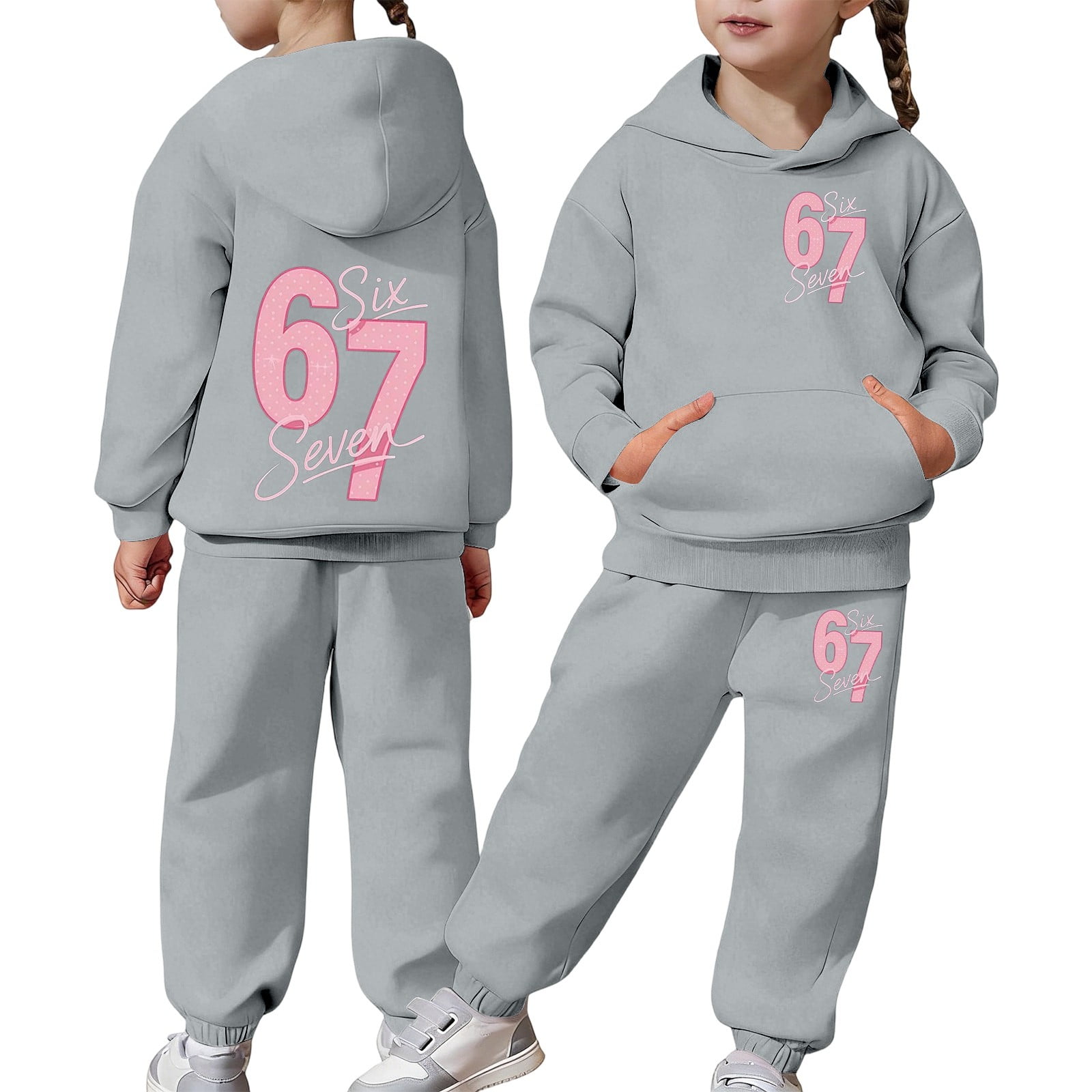 RMGVDSD Kids 67 Clothes Set Six Seven Hoodie And Pants Set Boys Girls 6 ...