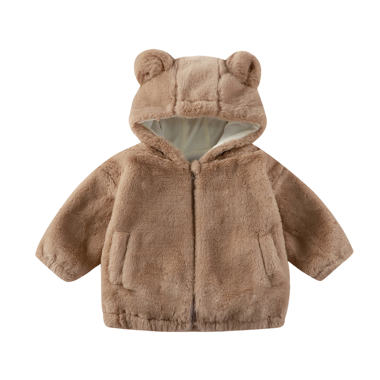 RMGVDSD Toddler Girls Zip Up Jackets Baby Girls Winter Coat Soft Hooded ...