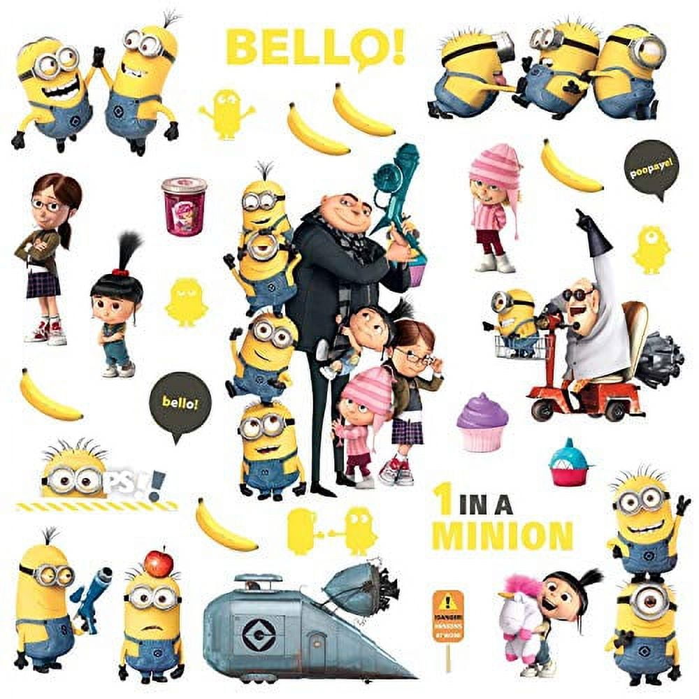 RMK2080SCS Despicable Me 2 Peel and Stick Wall Decals Kids Children's ...