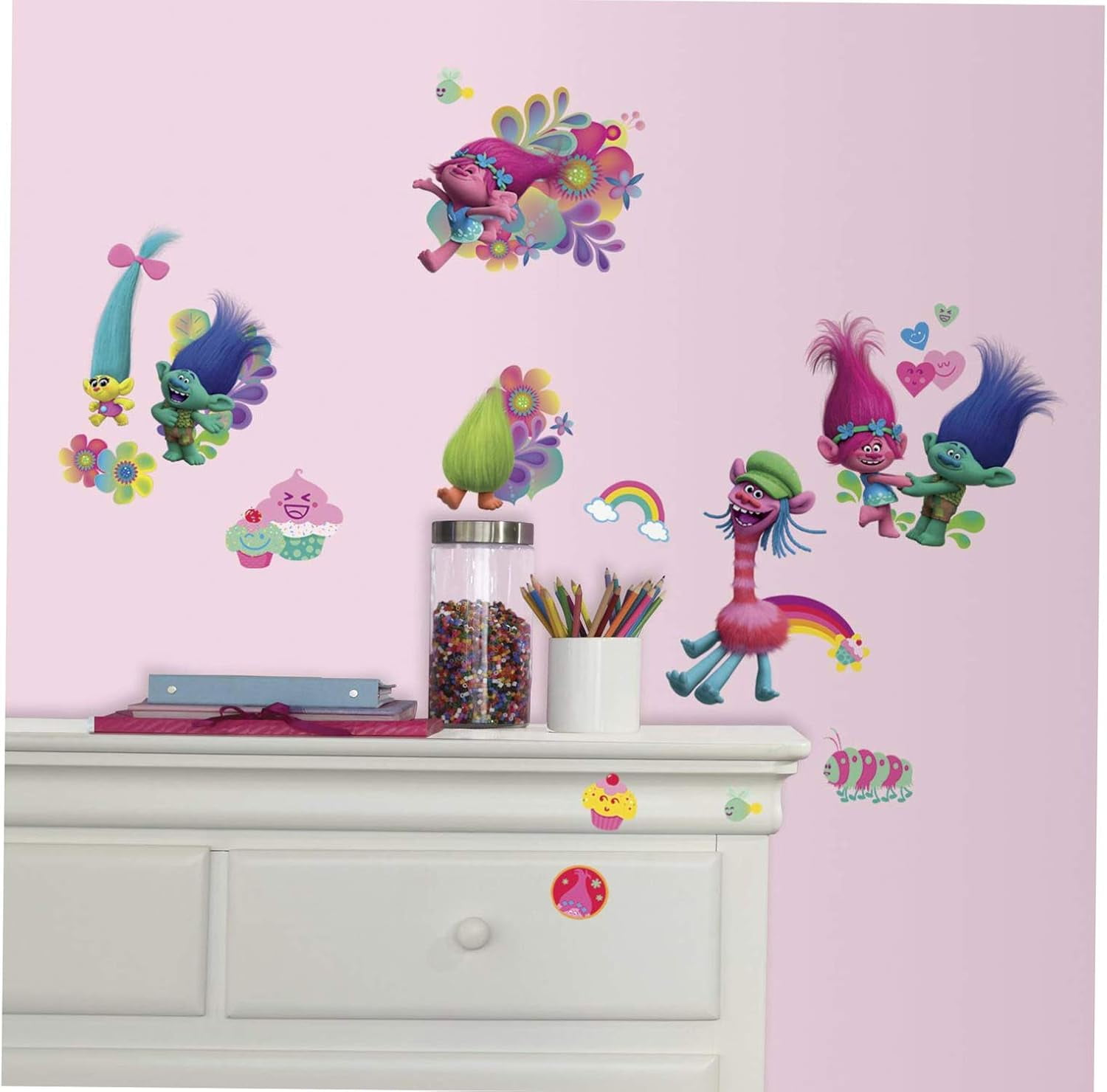 RMK3400SCS Trolls Peel and Stick Wall Decals - Walmart.com