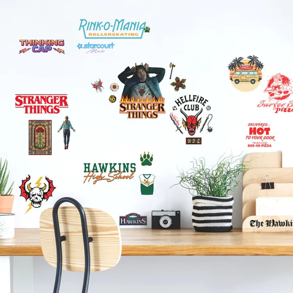 RMK5344SCS Stranger Things Season 4 Wall Icons Peel & Stick Wall Decals ...