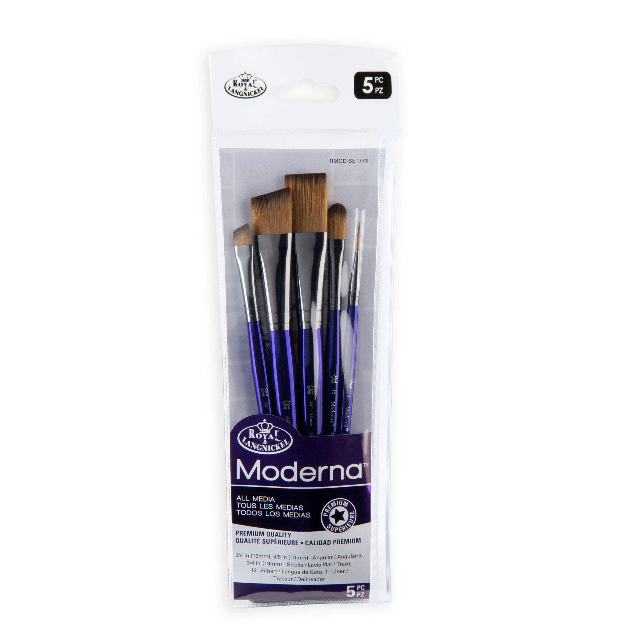 RMOD-SET773 | Moderna™ 5pc All Media Variety Brush Set 773 - Walmart.com