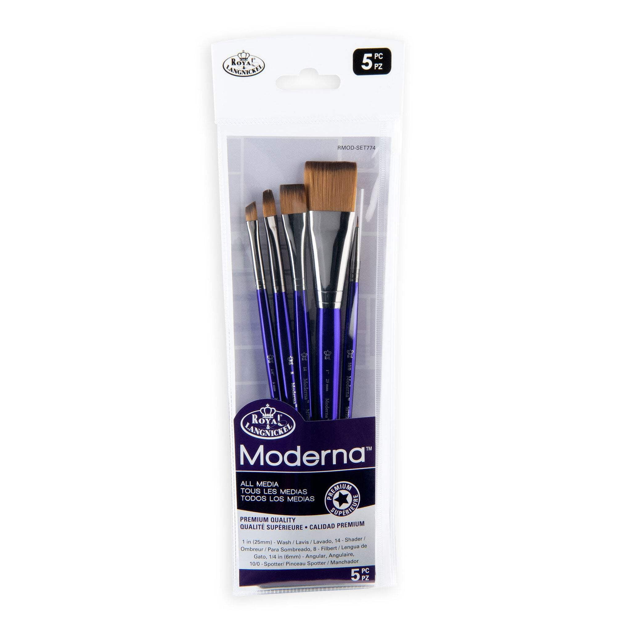 RMOD-SET774 | Moderna™ 5pc All Media Variety Brush Set 774 - Walmart.com