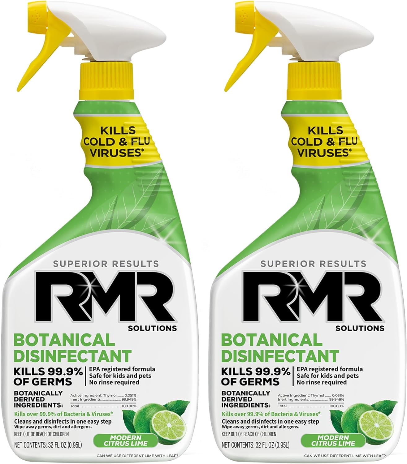 RMR Brands Botanical Disinfectant and Cleaner, Kills 99% of Household ...