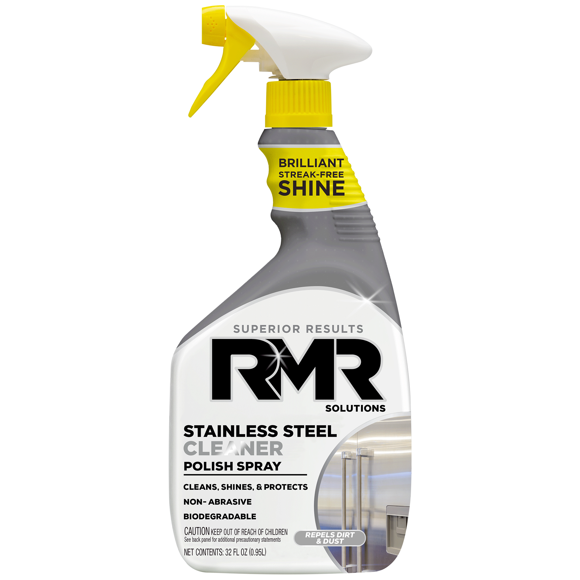 RMR Stainless Steel Cleaner Polish Spray - Clean, Shine, & Protect, 32 ...