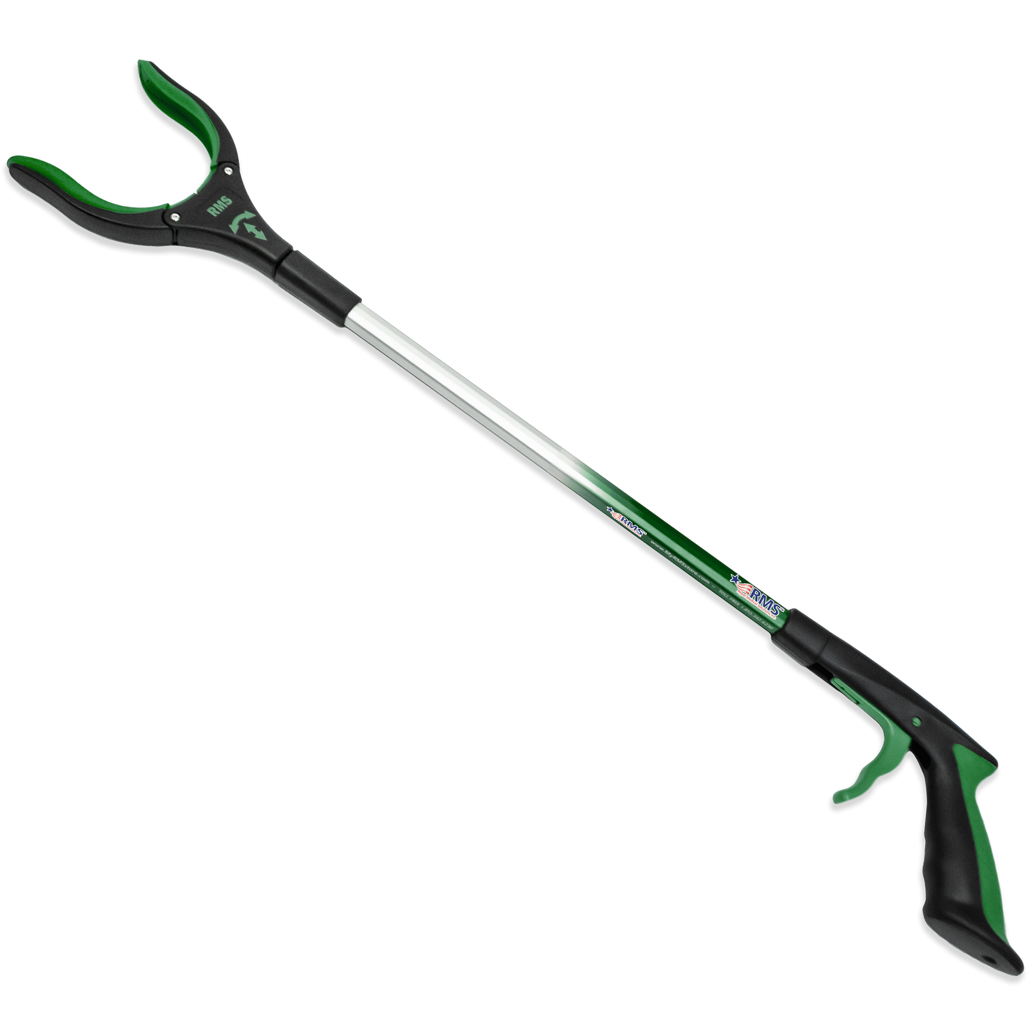 "RMS Extra Long 32"" Ergonomic Grabber, Rotating Gripper, Green ...