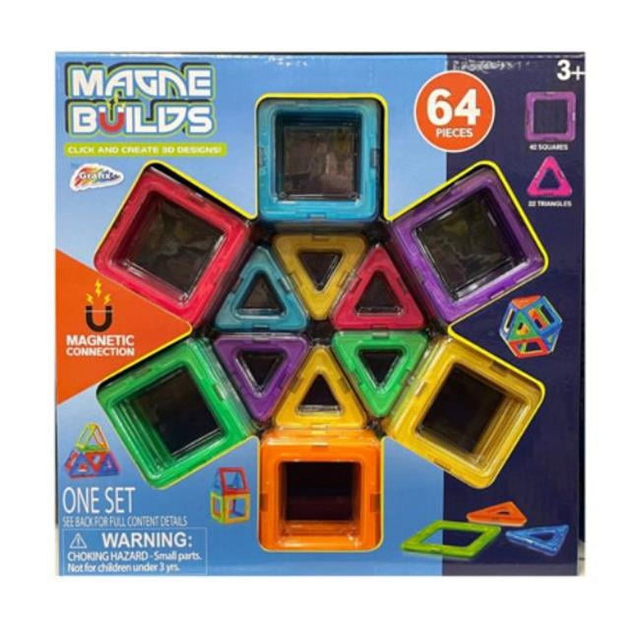 RMS 64 Piece Magne Builds Multi-Color Set, Age Group 3 Years and up ...