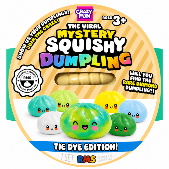 RMS Crazy Fun Mystery Squishy Tie Dye Dumpling Stress Ball, 1pc ...