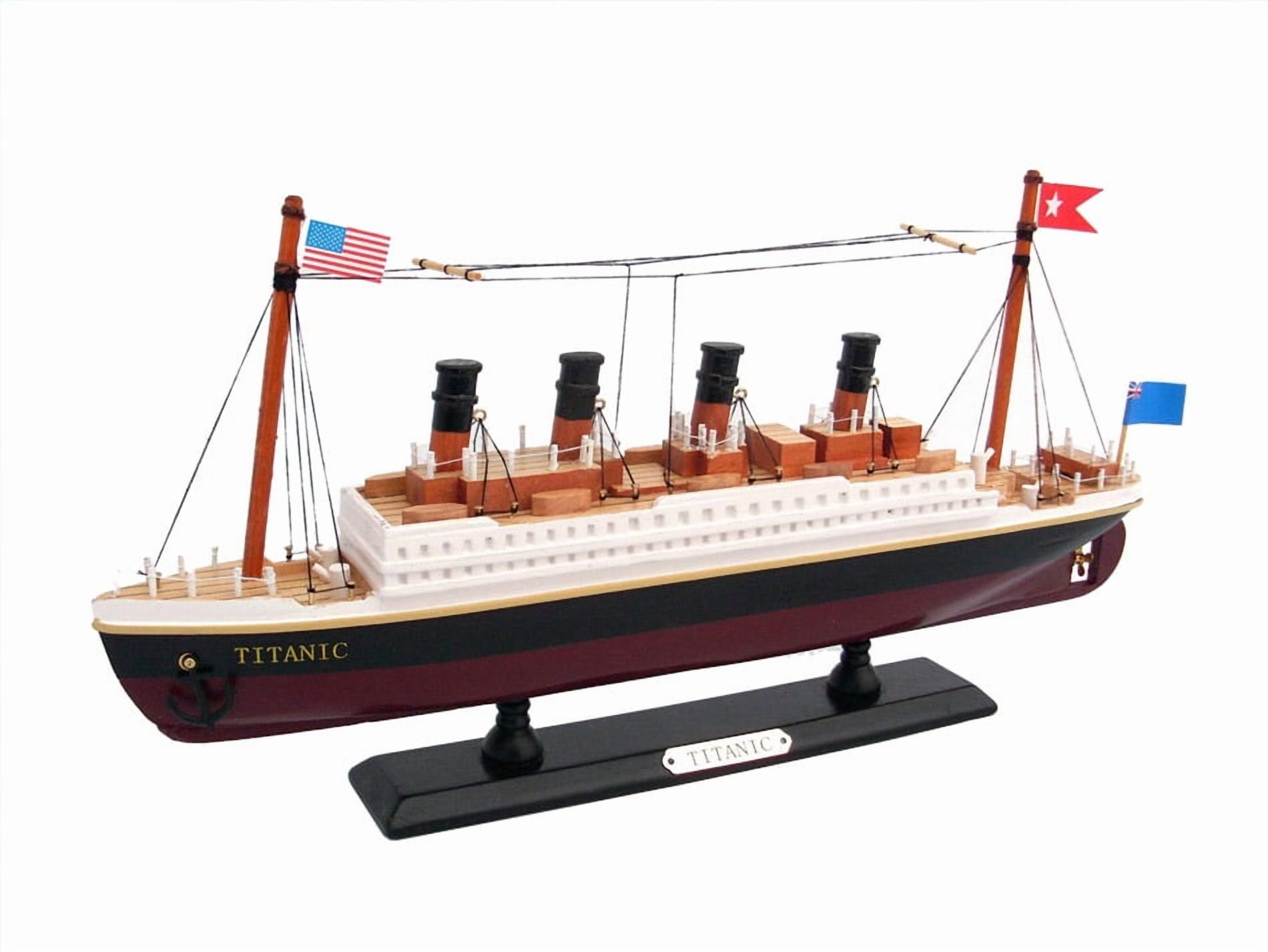 RMS Titanic 14" - Wooden Titanic Model Ship - Titanic Toy For Children ...