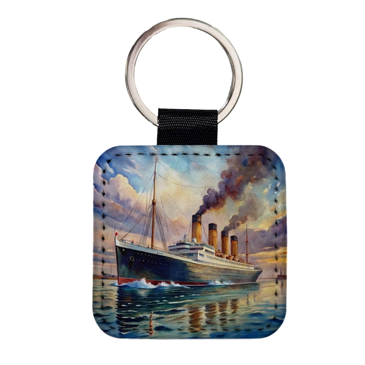 RMS Titanic Ocean Liner Cruise Ship Underway Watercolor Faux Leather ...