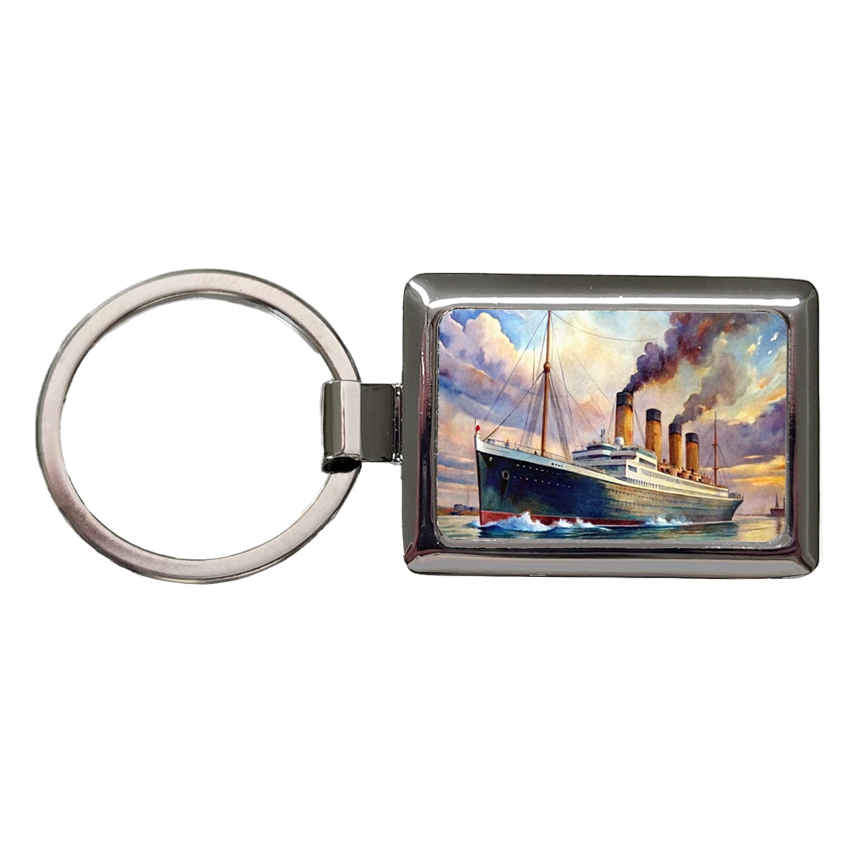 RMS Titanic Ocean Liner Cruise Ship Underway Watercolor Metal Rectangle ...