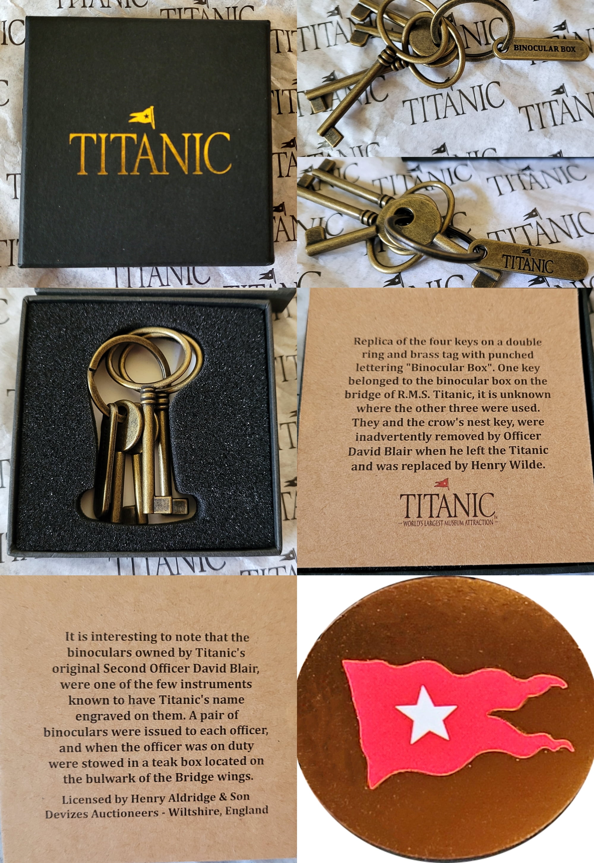 RMS Titanic Replica Boxed Binocular Keys - Walmart.com