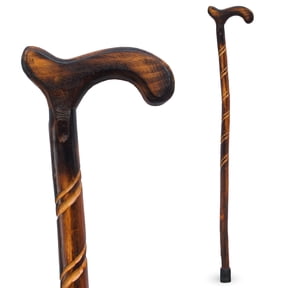 Brazos 37" Twisted Walnut Walking Cane HSA/FSA Eligible - Walmart.com