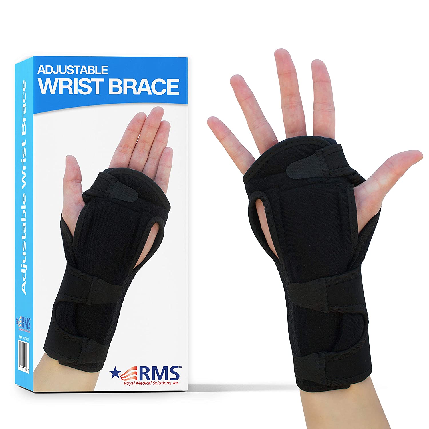 OTC 6" Wrist Splint, Right Hand, Black, Medium - Walmart.com