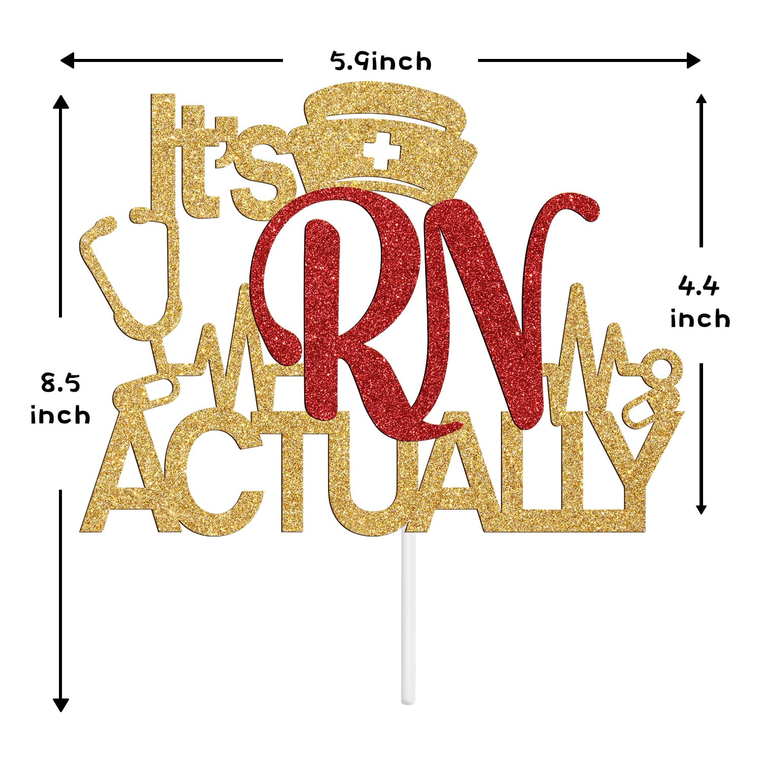 It's RN Actually AJH3 Cake Topper, Congrats Nurse/Future Registered ...