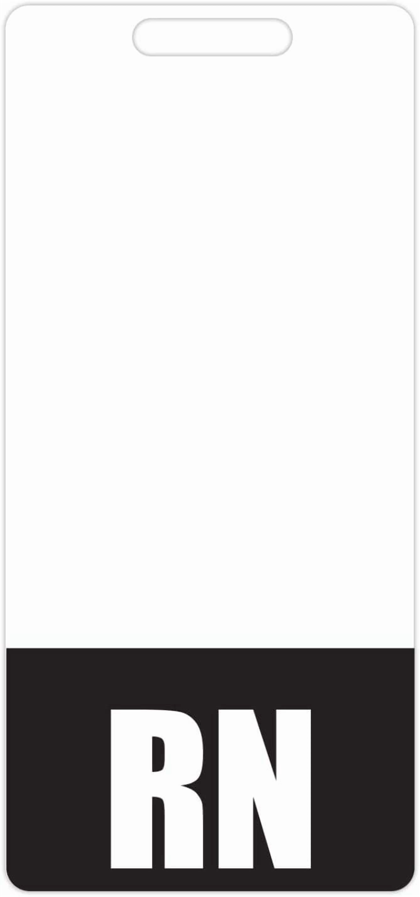 RN Badge Buddy (Black) - Vertical Heavy Duty Tags for Resident Nurses ...