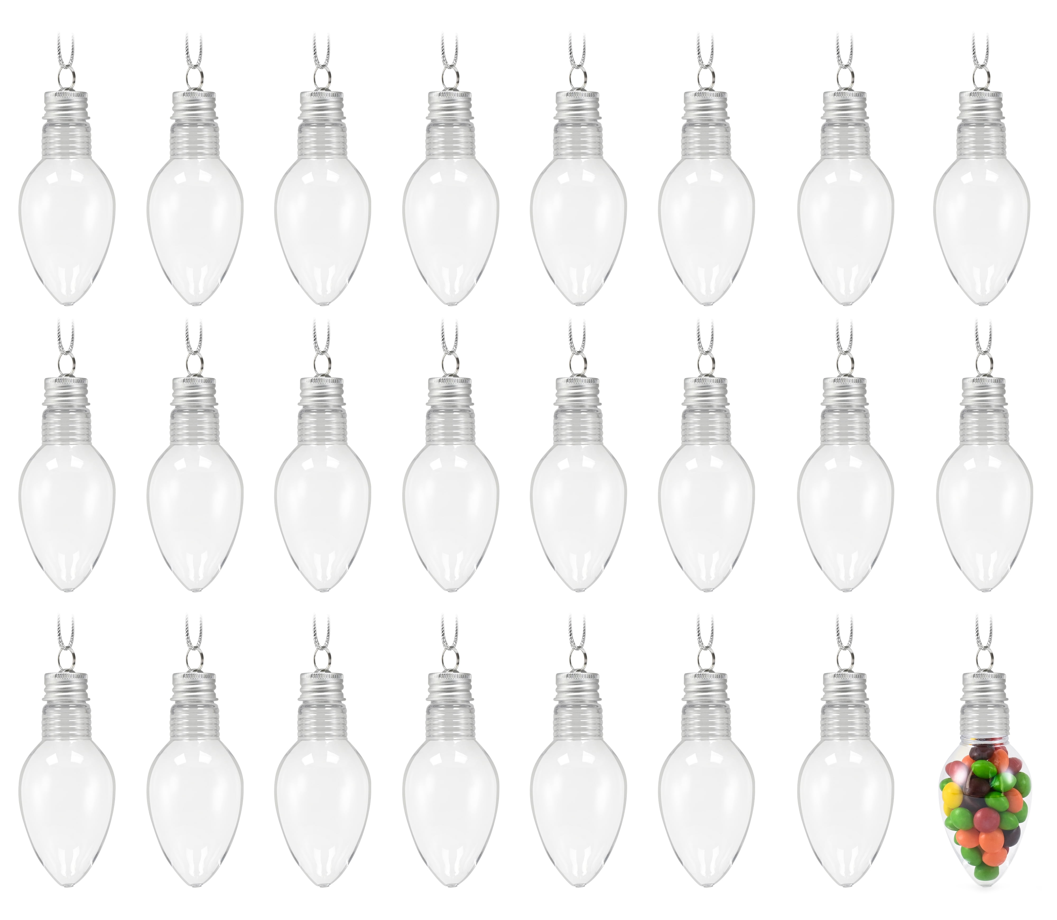 RN'D Toys Clear Fillable Ornaments - Shatterproof Transparent Plastic ...