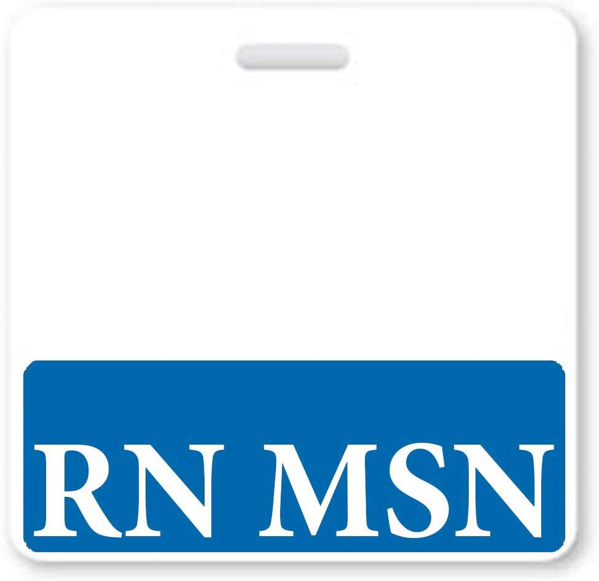 RN MSN Badge Buddy - Heavy Duty Horizontal Badge Buddies for Masters of ...