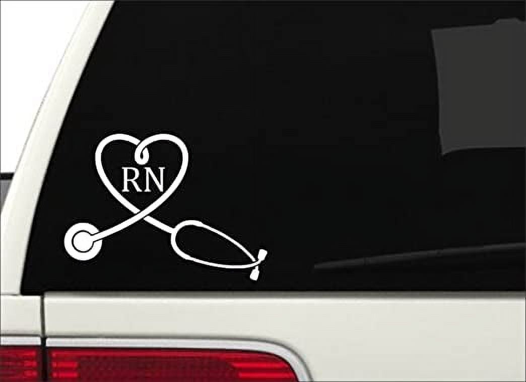 RN Nurse Heart w/Stethoscope Window Decal | Sticker | Car SUV RN MD | 5 ...