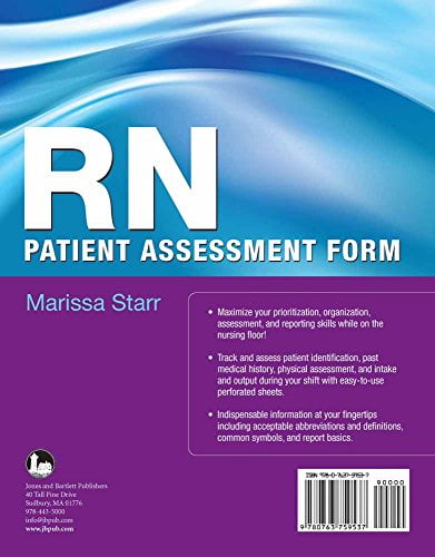 Pre-Owned RN Patient Assessment Form Paperback - Walmart.com