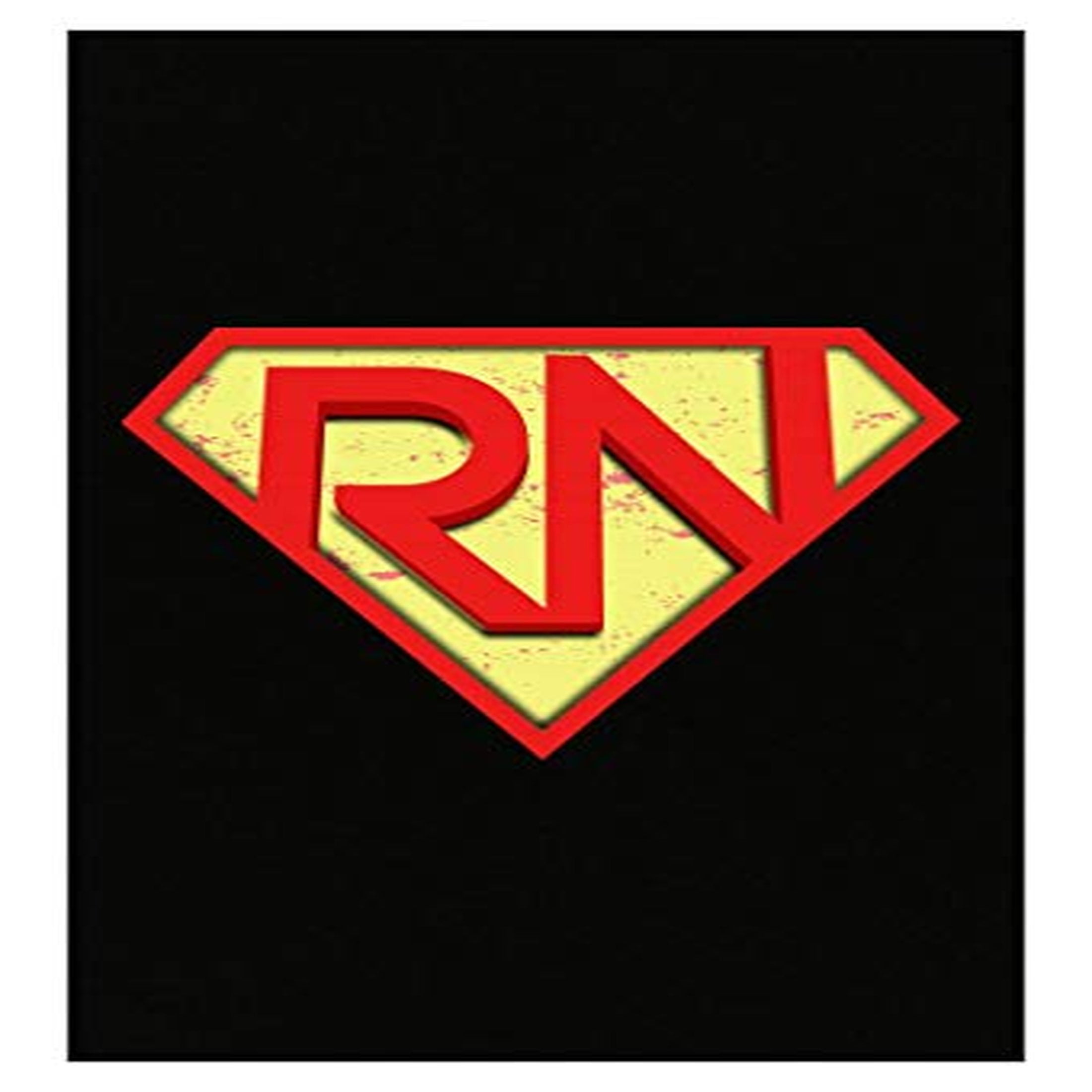 RN Superhero Logo Wall Art Poster - 13x19" Nursing Student Gift ...